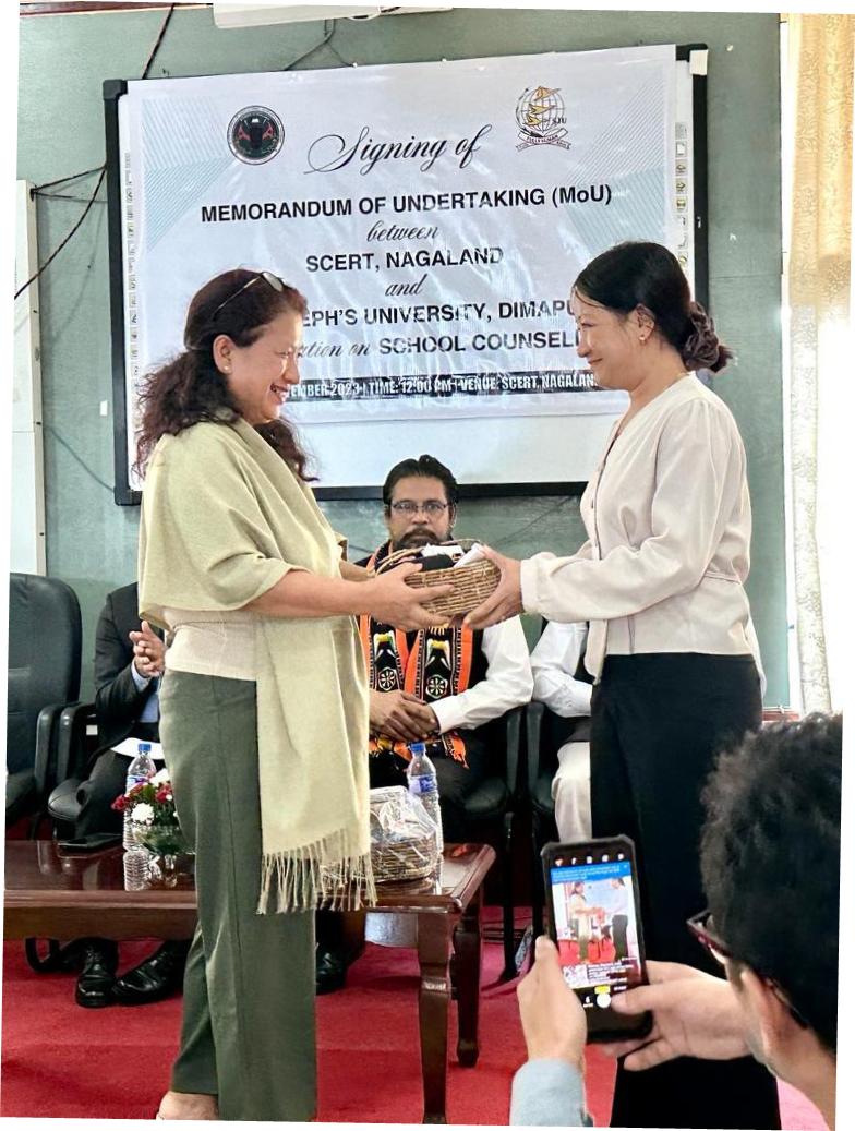 Signing of MoU between SCERT, Nagaland and St. Joseph’s University ...